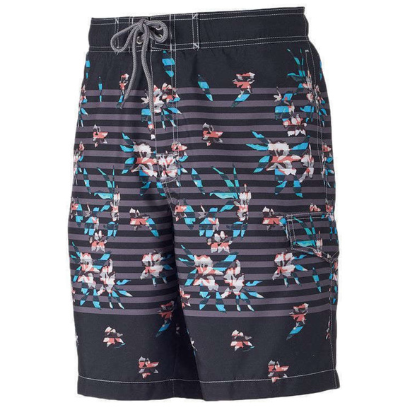 Sonoma | Swim | Sonoma Nwt Black Floral Bomber Microfiber Swim Trunks ...